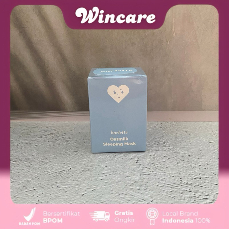 Jual Harlette Oatmilk Sleeping Mask | Acne Prone, Dry, Combination ...