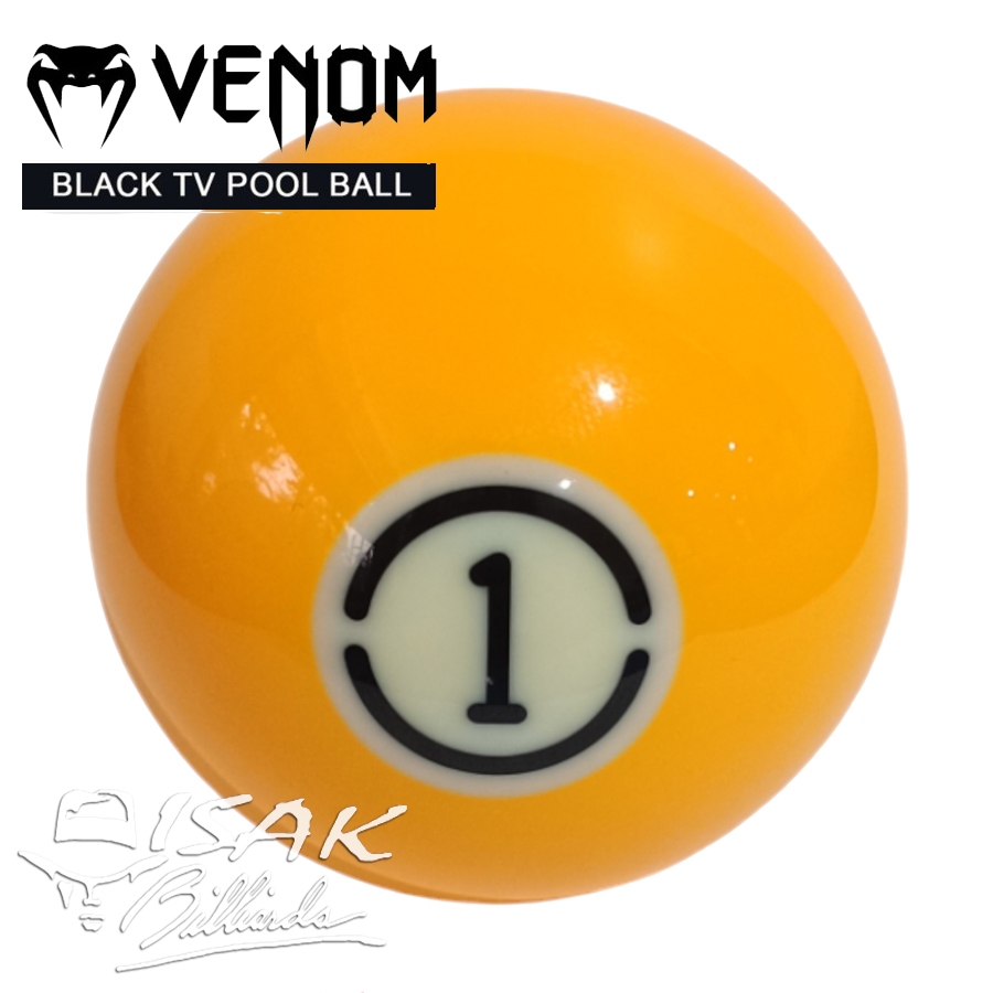Jual Bola Venom Black TV Eceran Nomor 1 - 2.1/4" - Billiard Ball Biliar ...