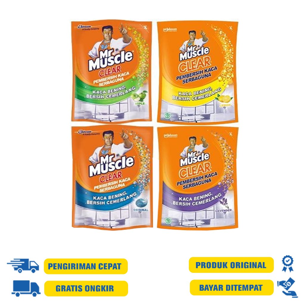 Jual Mr Muscle Clear Pembersih Kaca Serbaguna Apple | Lemon | Lavender ...