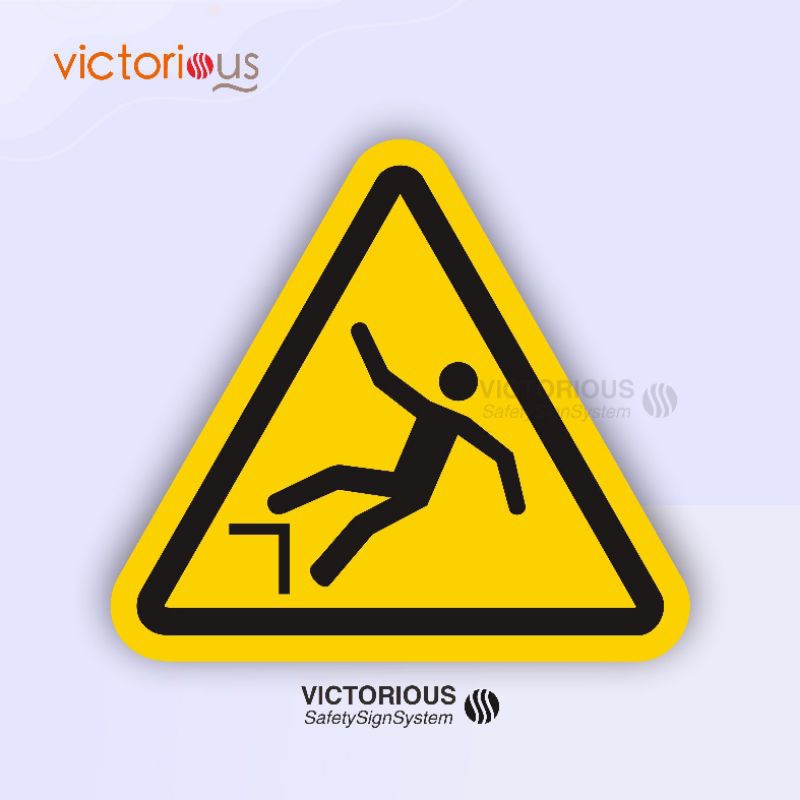 Jual Sticker Safety Sign K3 Standar ISO 7010 Simbol Bahaya Terjatuh ...