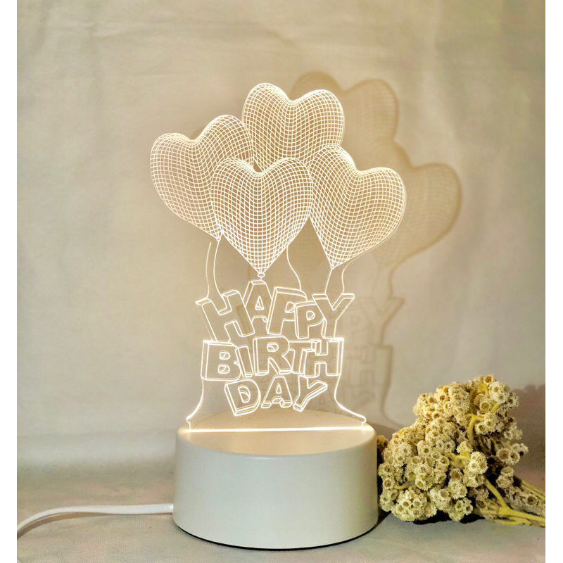 Jual LAMPU HIAS LED 3D / LAMPU TIDUR HIAS DIMENSI 3 WARNA PUTIH KUNING ...