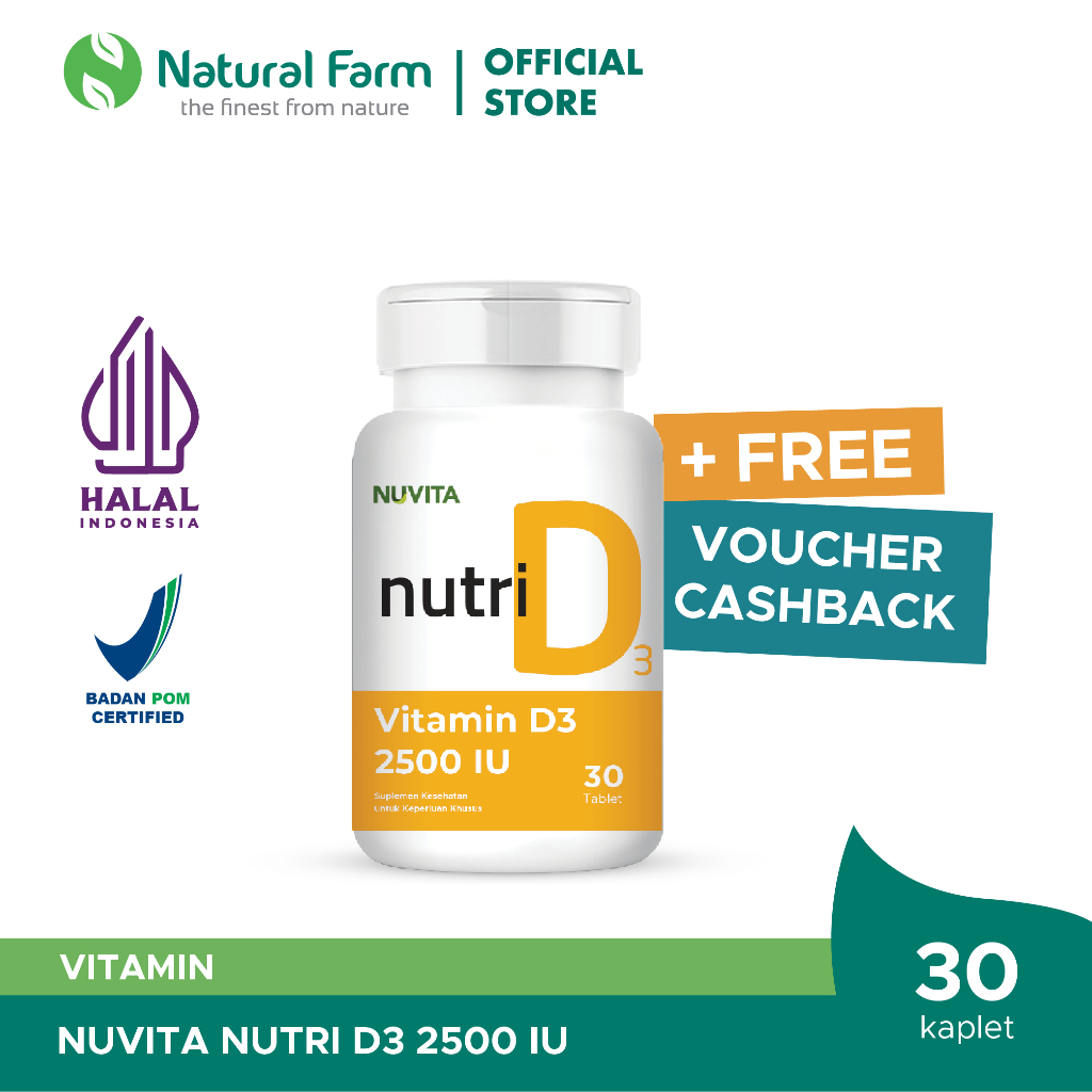 Jual Nuvita D3 2500 IU - 30 Tablet | Shopee Indonesia