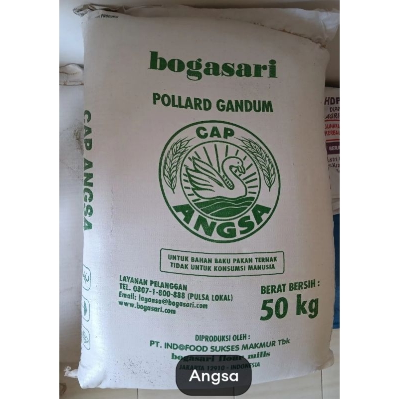 Jual Pollard cap angsa bogasari pakan hewan ternak polar gandum ...