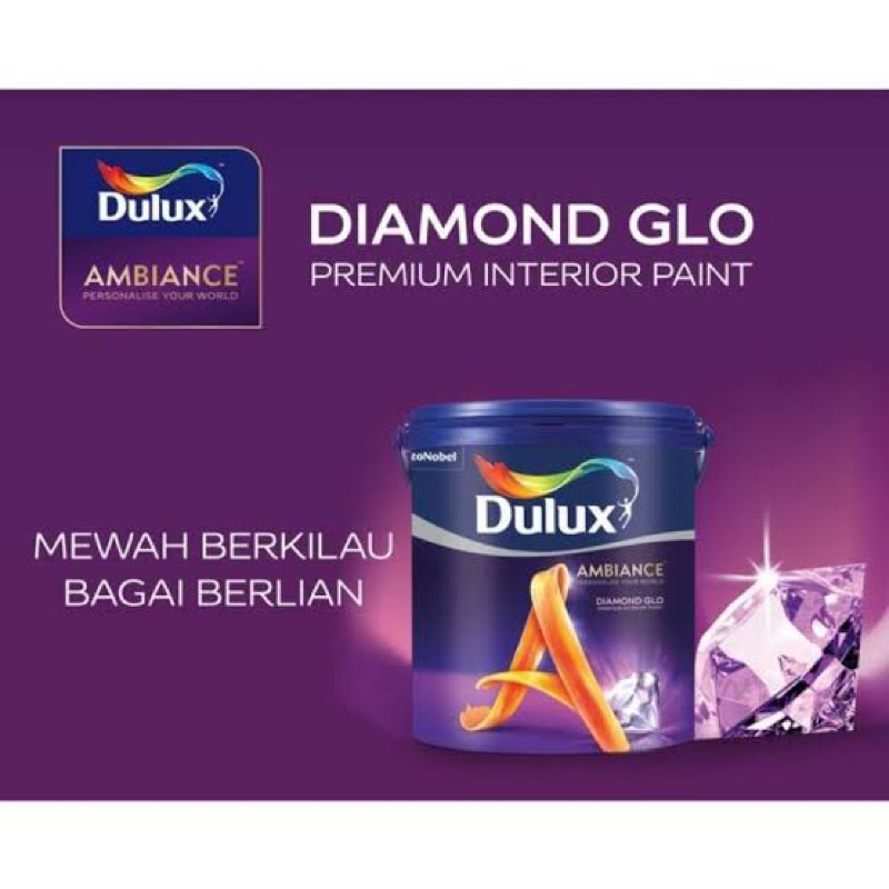 Jual Cat Tembok DULUX AMBIANCE DIAMOND GLO 2,5 Liter Putih/ Brilliant ...