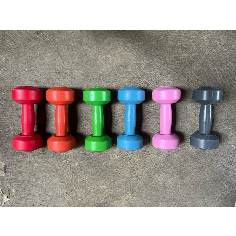 Jual BARBEL PLASTIK UKURAN 1 KG WARNA | Shopee Indonesia