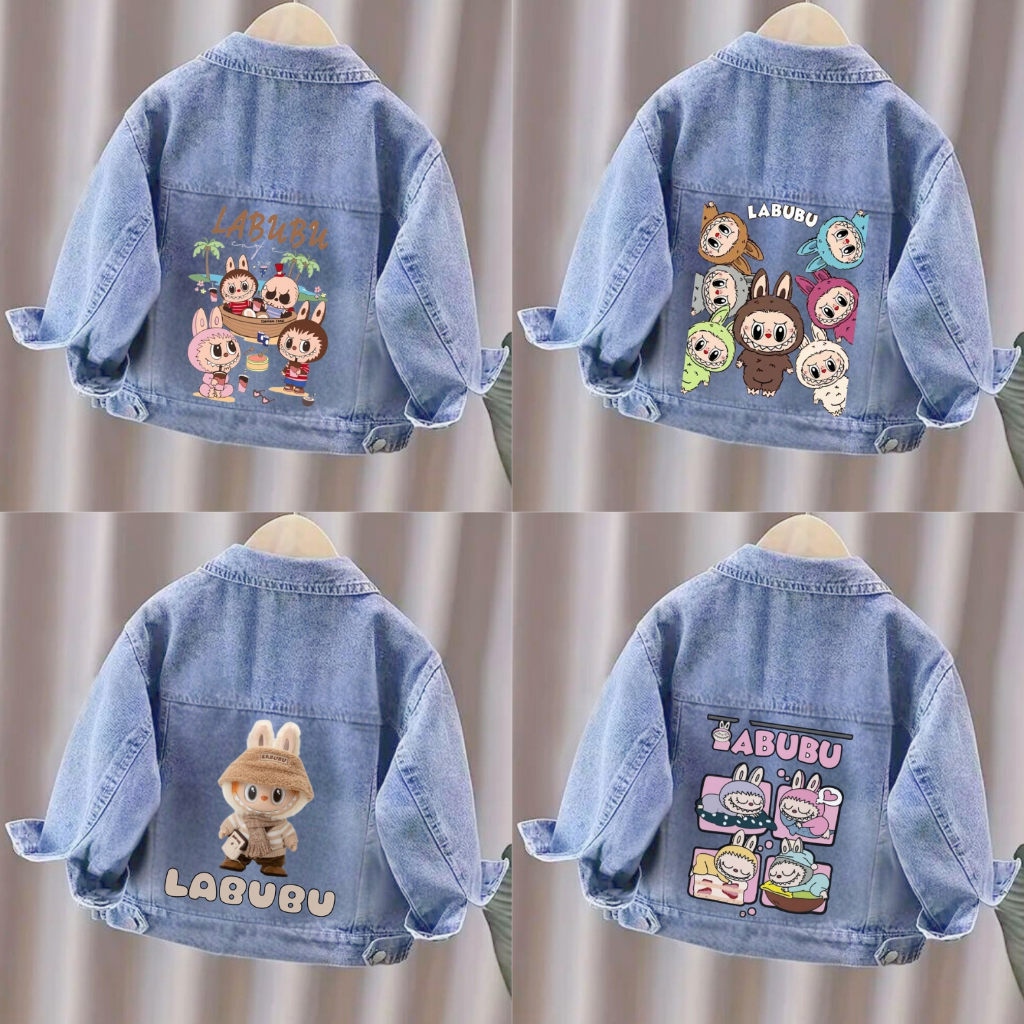 Jual JAKET LABUBU JEANS ANAK PEREMPUAN USIA 1-7 TAHUN SNOW BLUE JAKET ...