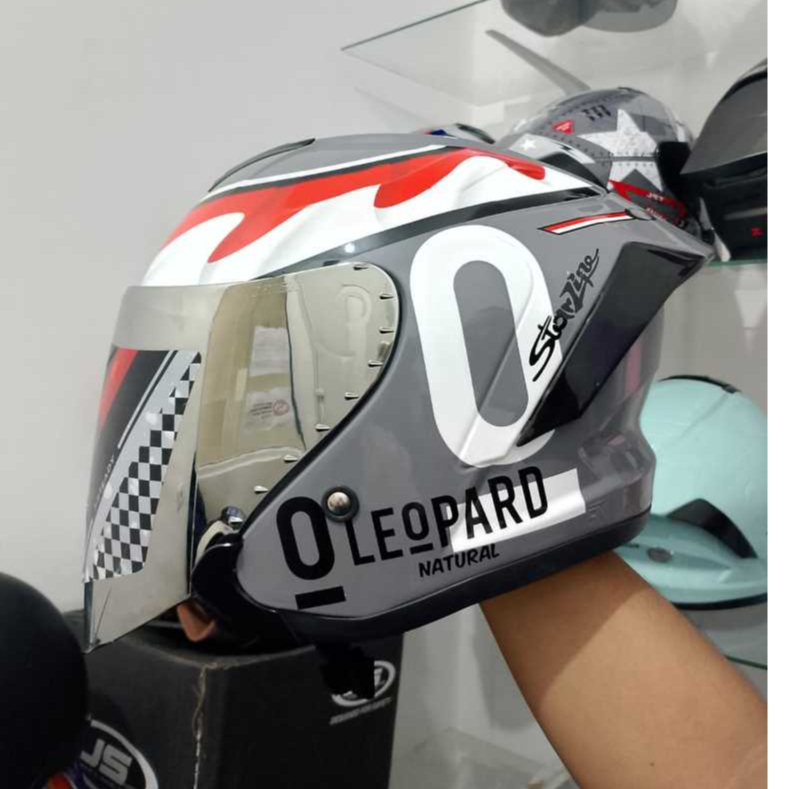 Jual Helm Js Armor Leopard Original Sni motif Indonesia | Shopee Indonesia