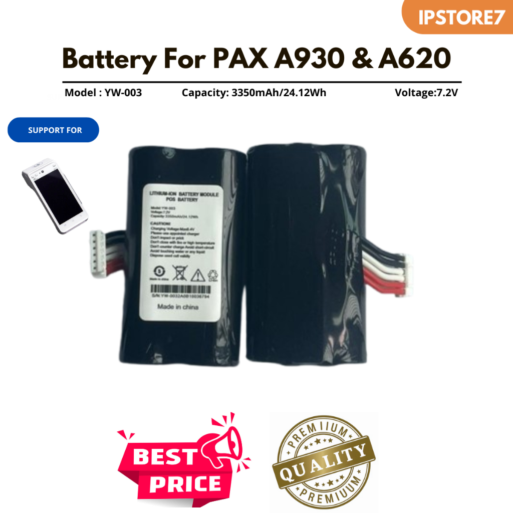 Jual Batre Baterai Battery EDC PAX A930 YW 003 | Shopee Indonesia
