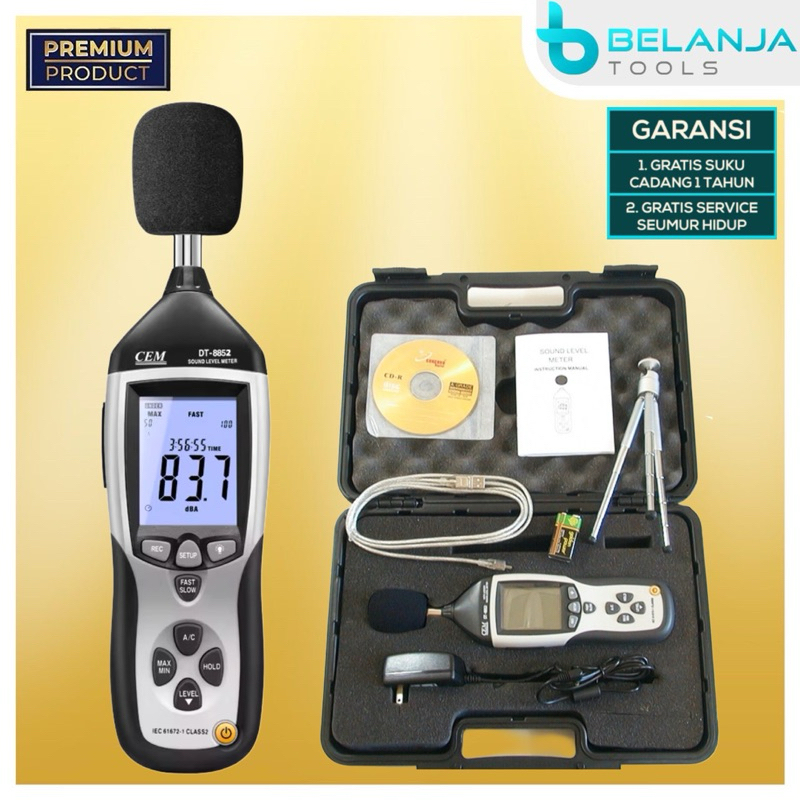 Jual Sound Level Meter CEM Instruments DT-8852 Data Logger DT8852 ...