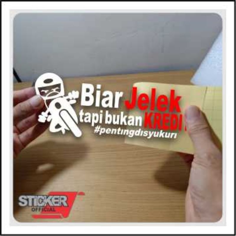 Jual stiker nyala BIAR JELEK TAPI BUKAN KREDIT,stiker cutting timbul motor | Shopee Indonesia