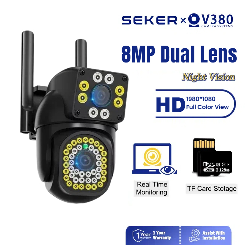 Jual V380 Pro Outdoor Wifi CCTV Night Vision Panoramic View PTZ Kontrol ...