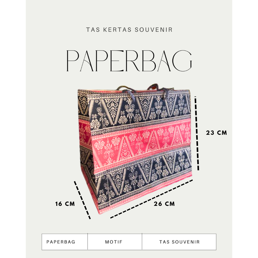 Jual Paper Bag Batik/Tas Kertas Dus NX Motif Batik Ukuran 26 x 23 x 16 ...
