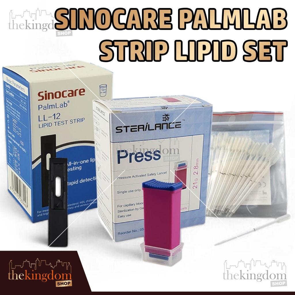 Jual Sinocare PalmLab LL-12 Strip Lipid Set Refill Alat Tes Kolesterol ...