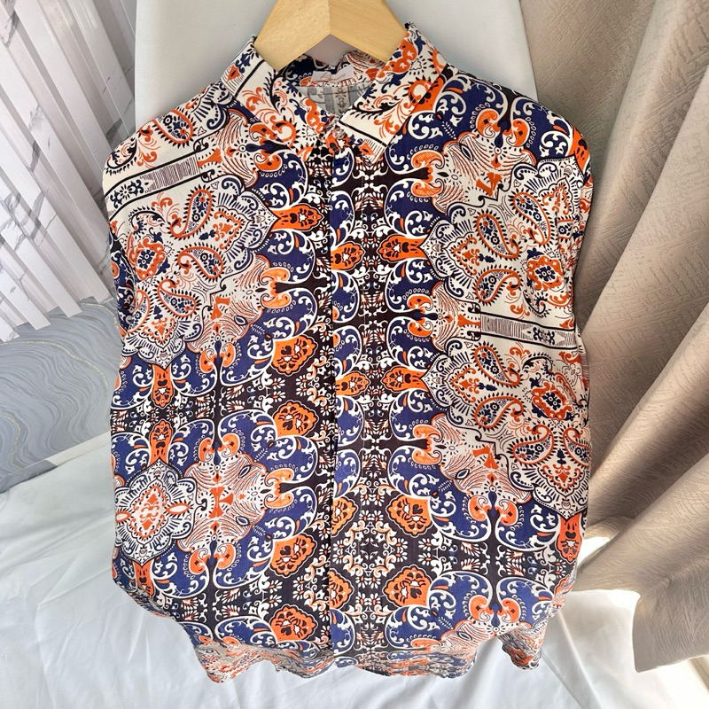 Jual Pattern Shirt / Oversized Pattern Shirt / Abstract Ethnic | Shopee ...