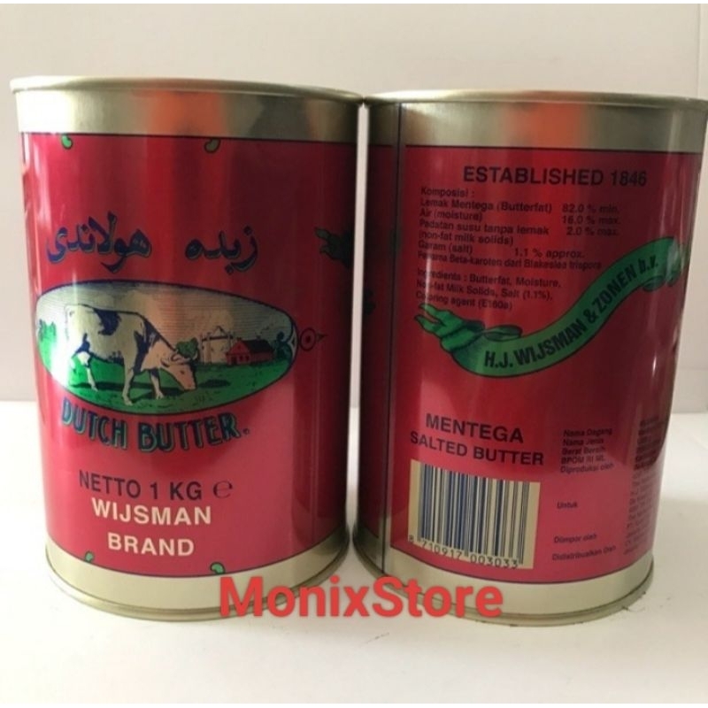 Jual Butter Wijsman Wisman Butter Mentega 1KG | Shopee Indonesia