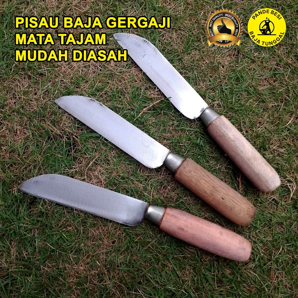 Jual Pisau Dapur Super Tajam Bahan Plat Baja Buatan Tradisional ...