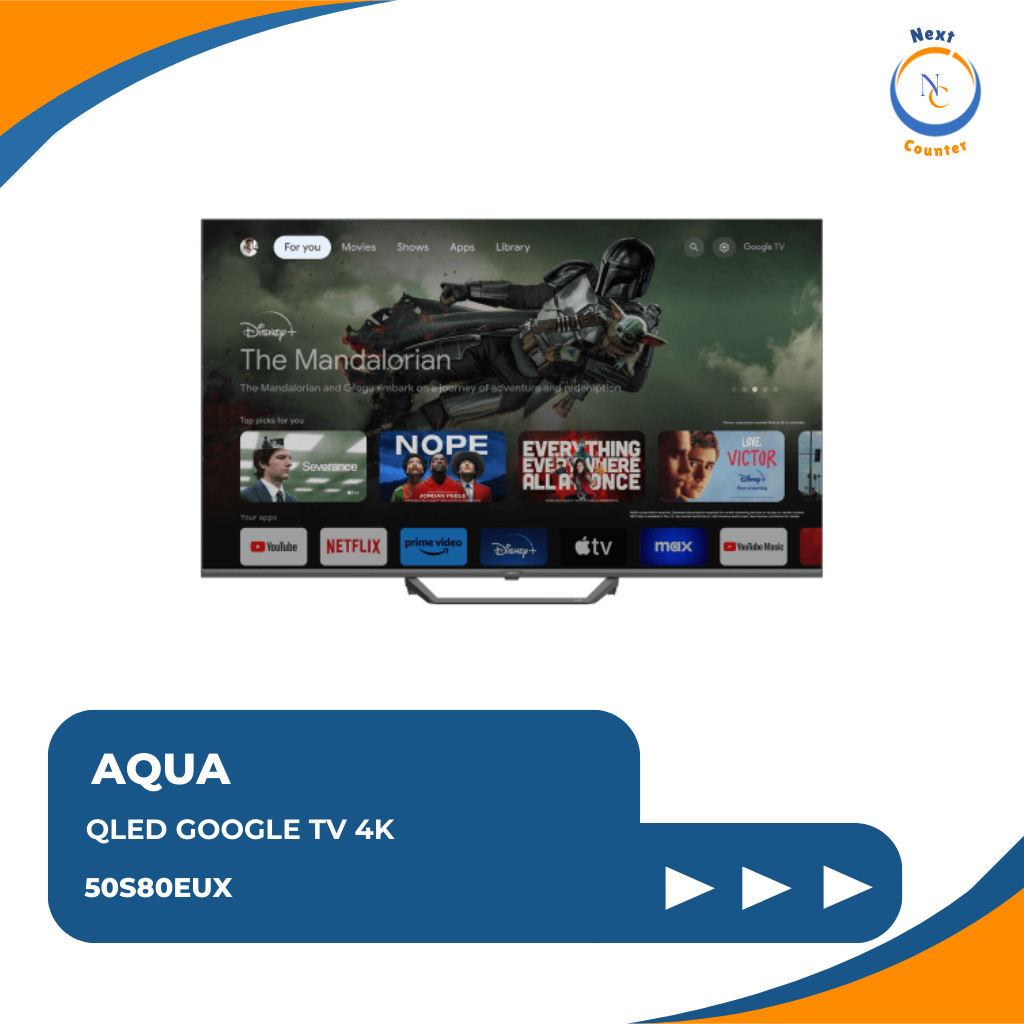 Jual AQUA GOOGLE TV QLED 4K UHD 50 INCH AQT - 50S80EUX | Shopee Indonesia