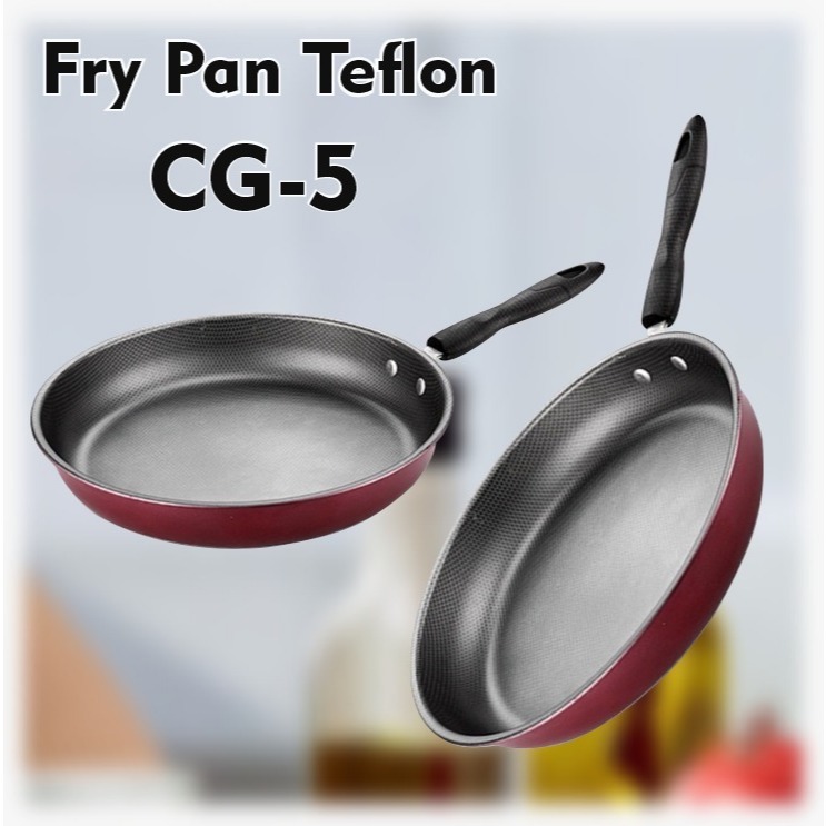 Jual COD Teflon Wajan Penggorengan Bahan Stainless Steel Tanpa Tutup Kaca Tipe G-5 | Frying Pan ...