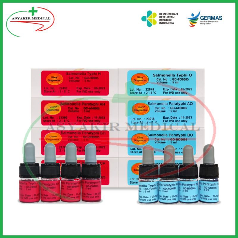 Jual Reagen Widal 1 Set 8 Vial Glory Diagnostics | Shopee Indonesia
