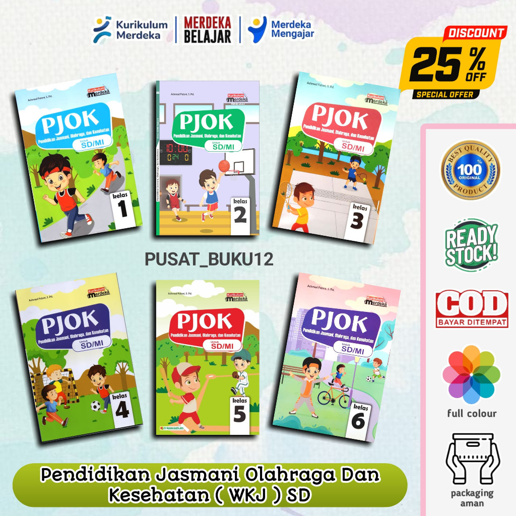 Jual Buku Siswa Pendamping PJOK Kelas 1,2,3,4,5,6 SD Kurikulum Merdeka - Wahana Karya Jaya ...