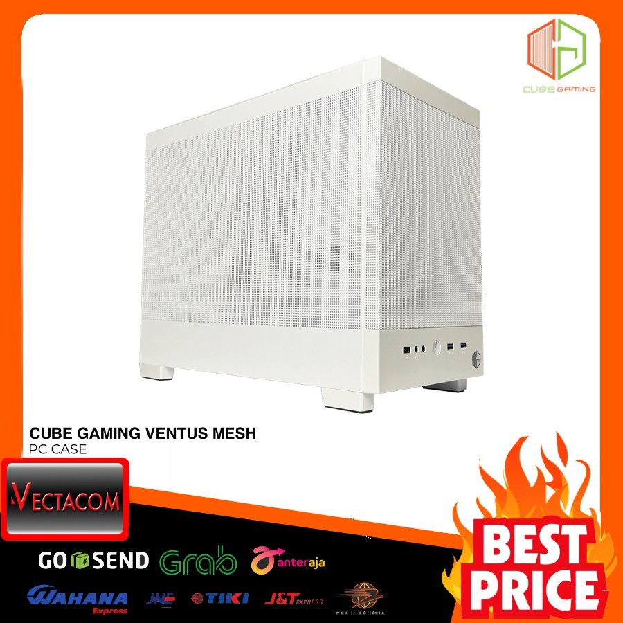 Jual CUBE GAMING VENTUS MESH WHITE - mATX/ITX - CASING GAMING | Shopee ...