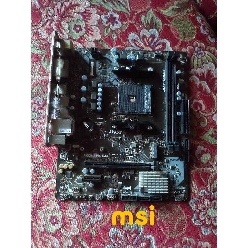Jual MSI A320M-A PRO MAX (Motherboard) Second pernah dipakai | Shopee Indonesia