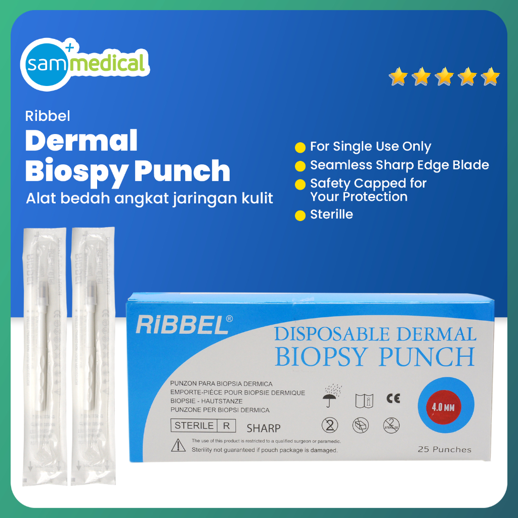 Jual Ribbel Dermal Biopsy Punch Sterile Disposible / Alat Angkat ...