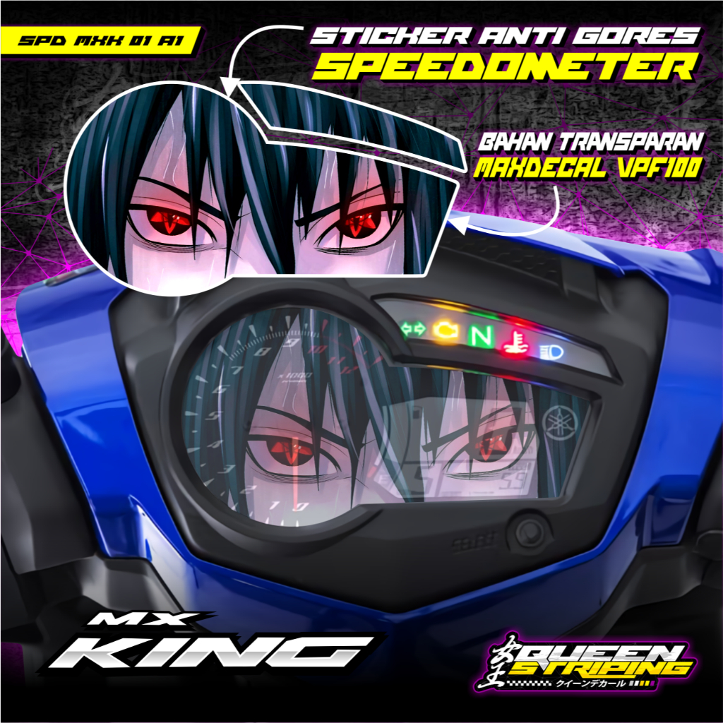 Jual Stiker Aksesoris Speedometer MX KING Transparan Variasi Anime ...