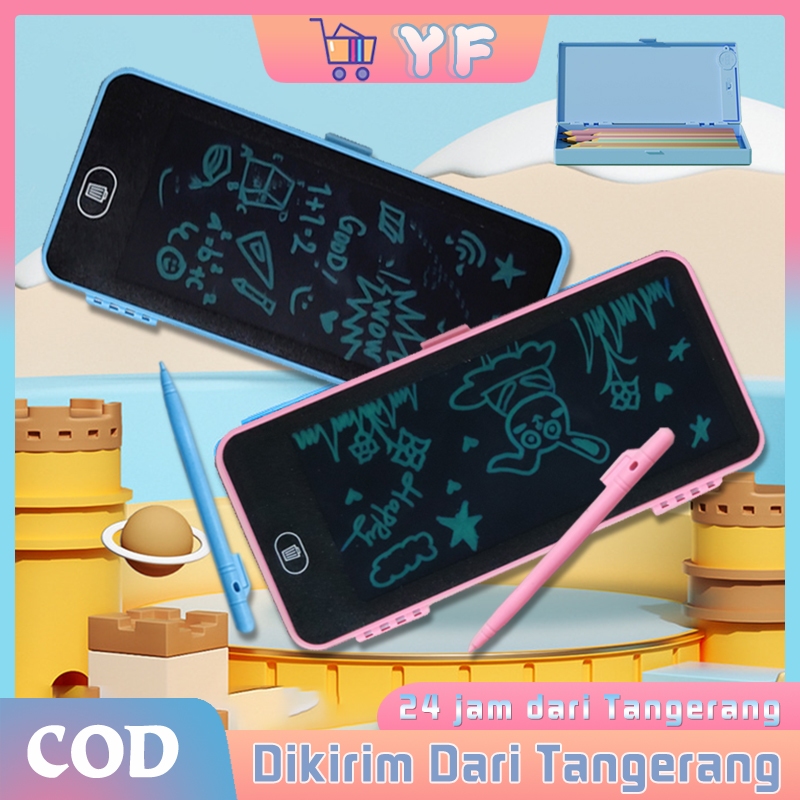 Jual Kotak Pensil 2 In 1 Papan Coret Anak Drawing Box Kotak Pensil Dan ...