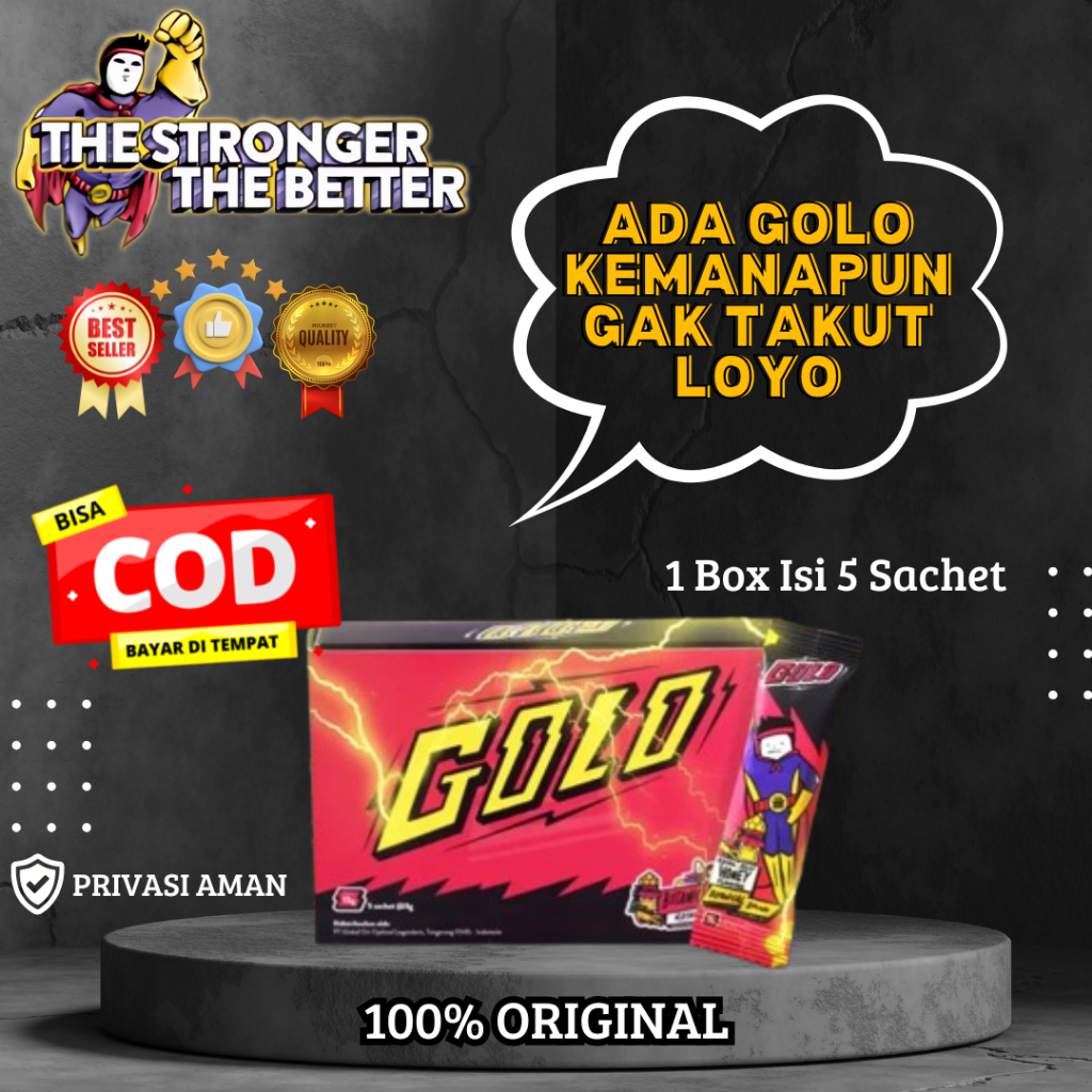 Jual Gold Golo Original Herbal Obat Kuat Pria Perkasa Dengan Korea Ginseng | Shopee Indonesia