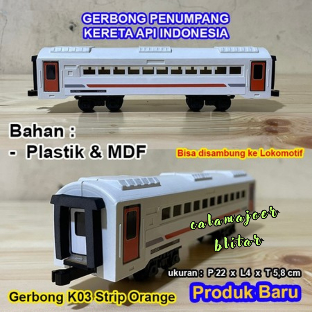 Jual Miniatur KAI Lokomotif Seri Gerbong Kereta Api - KA 03 OREN ...