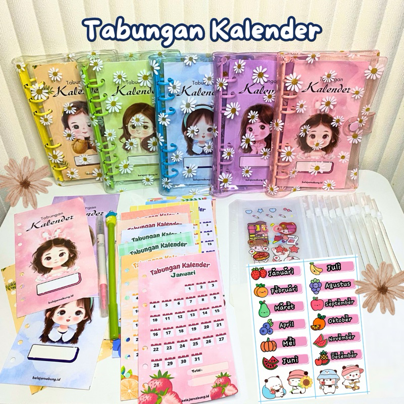 Jual (12 Ziplock) Paket Nabung Kalender A6 | Sinking Fund | Shopee ...