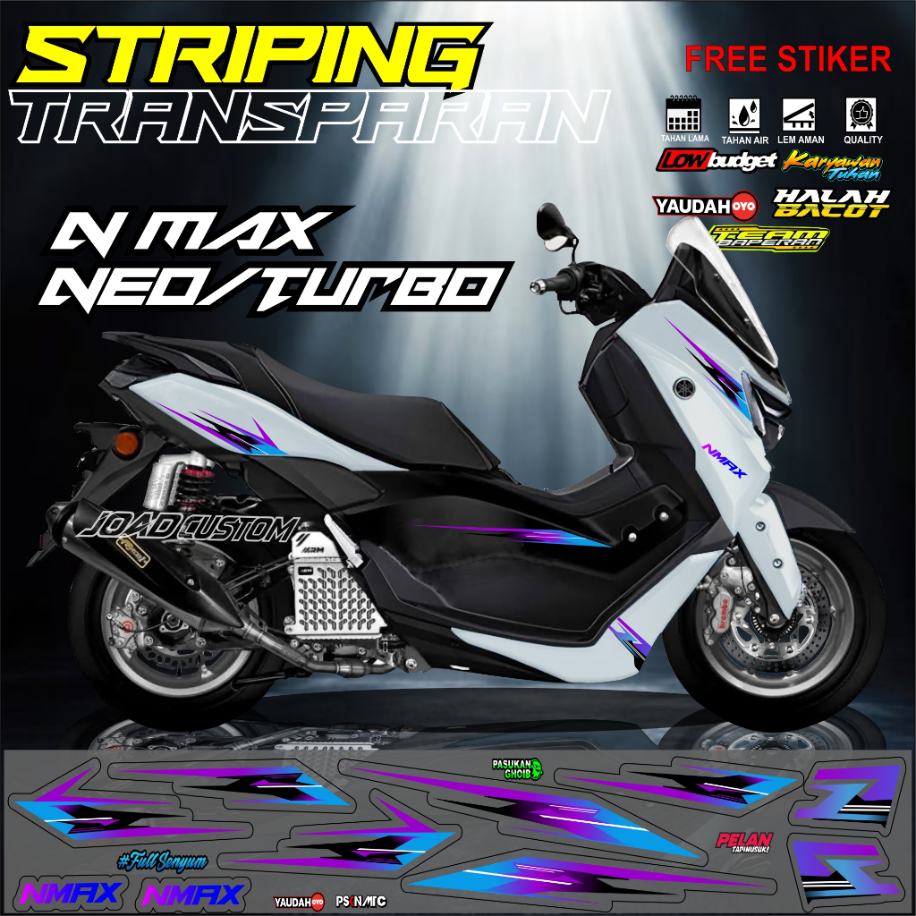 Jual Striping Nmax NEO/TURBO NEW STIKER TRANSPARAN YAMAHA NMAX TURBO ...