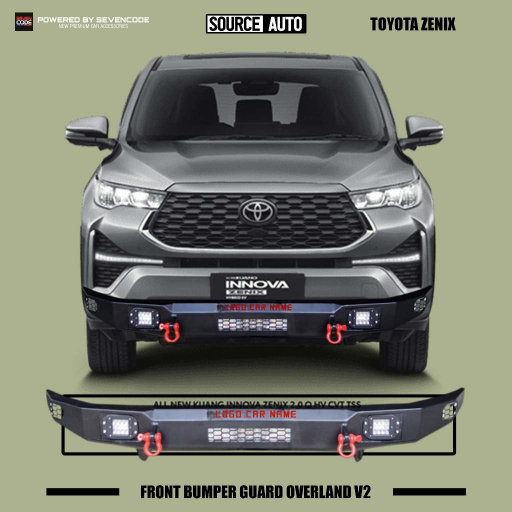 Jual FRONT BUMPER GUARD TANDUK OVERLAND V2 SEVENCODE - TOYOTA ZENIX ALL ...