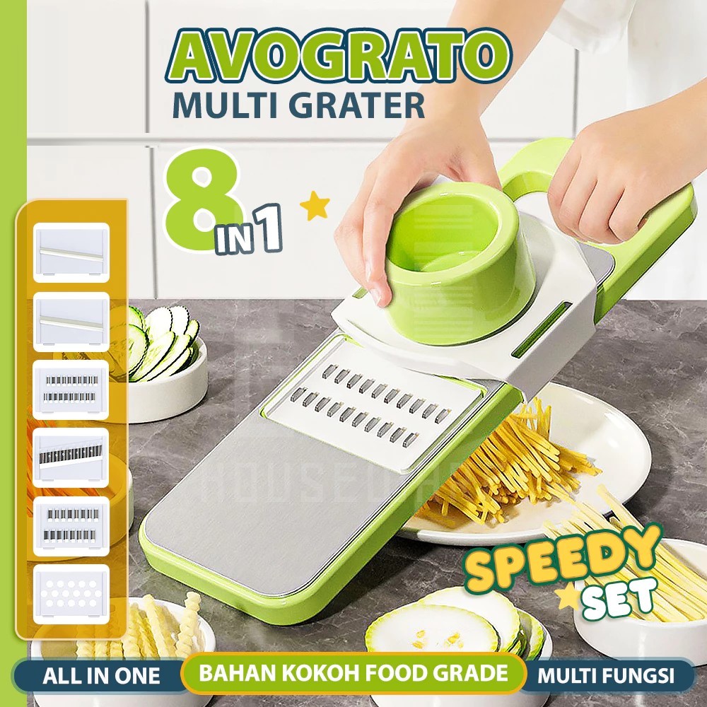 Jual Parutan Serbaguna Sayur dan Buah Multifungsi 8 in 1 Parutan ...