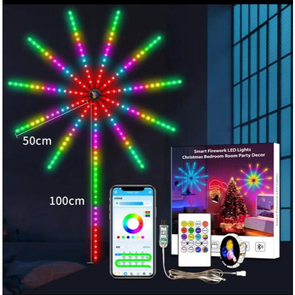 Jual LAMPU STRIP LED KEMBANG API 5050 RGB BENTUK KEMBANG API DENGAN ...