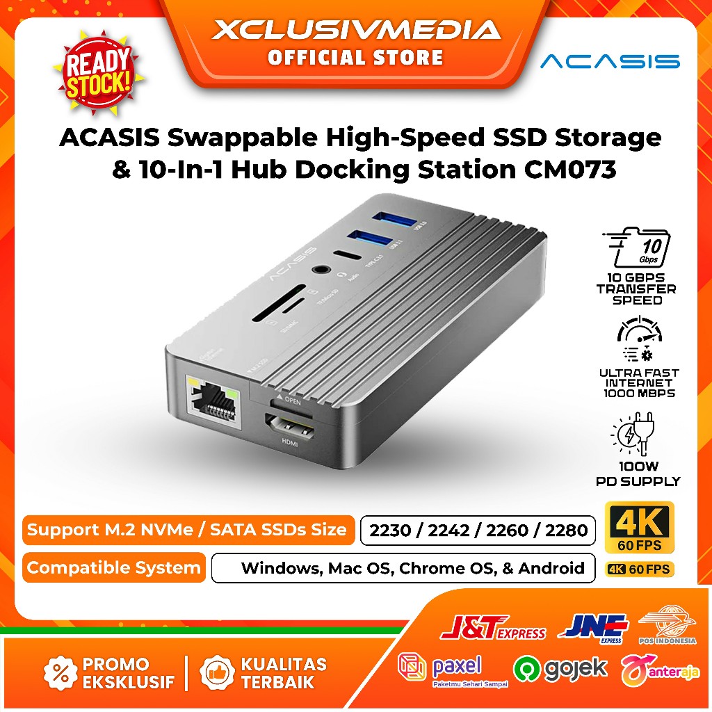 Jual Acasis Swappable High-Speed SSD Storage & 10-In-1 Hub Docking ...