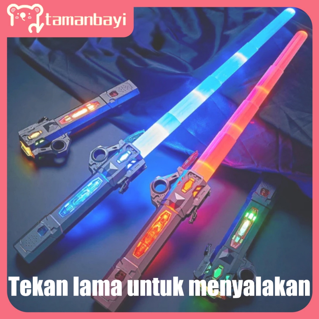 Jual Mainan Pedang Pedangan LightSaber 2 in 1 Laser Light Saber LED ...