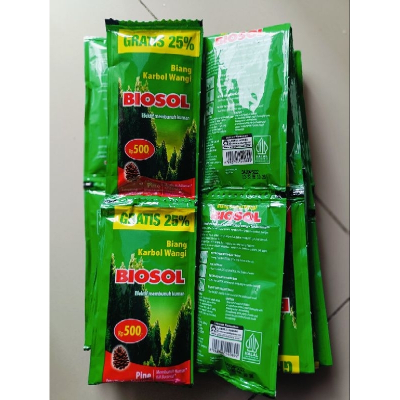 Jual BIOSOL KARBOL LANTAI KEMASAN 25ML isi 12 saset | Shopee Indonesia