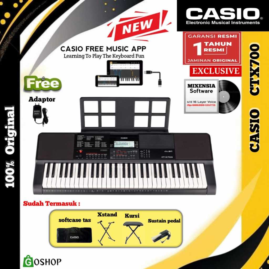 Jual Keyboard Casio Ctx 700 / CTX700 / CT X700 Original | Shopee Indonesia