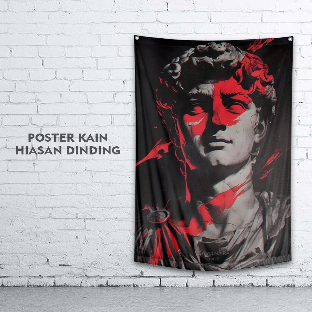 Jual Poster Kain Patung Yunani David Michelangelo Aesthetic - Wall ...