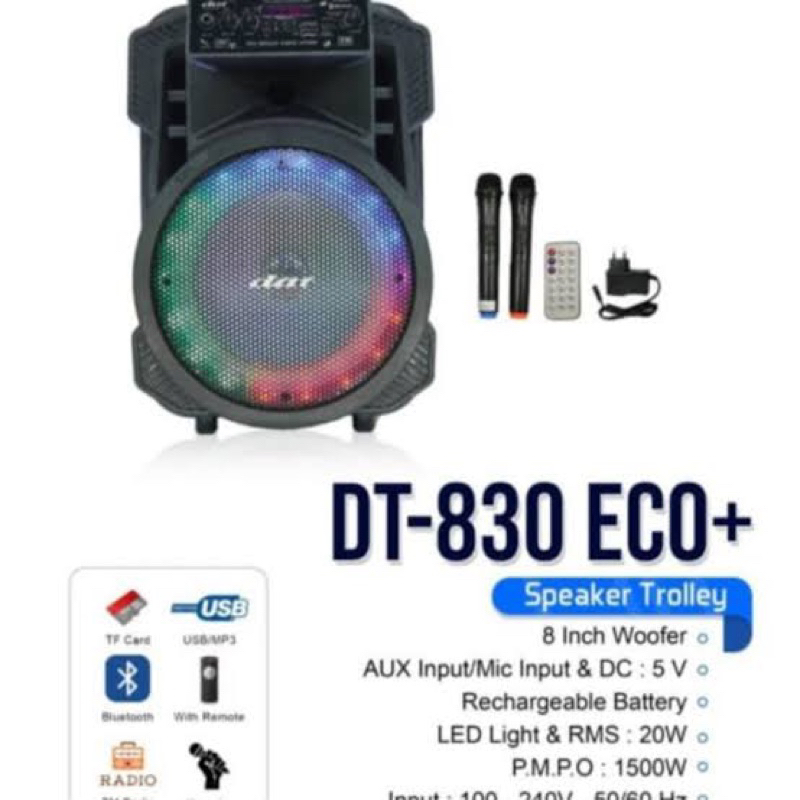 Jual DAT Speaker 8 inch SPEAKER DAT Portable SPEAKER DAT Wireless ...