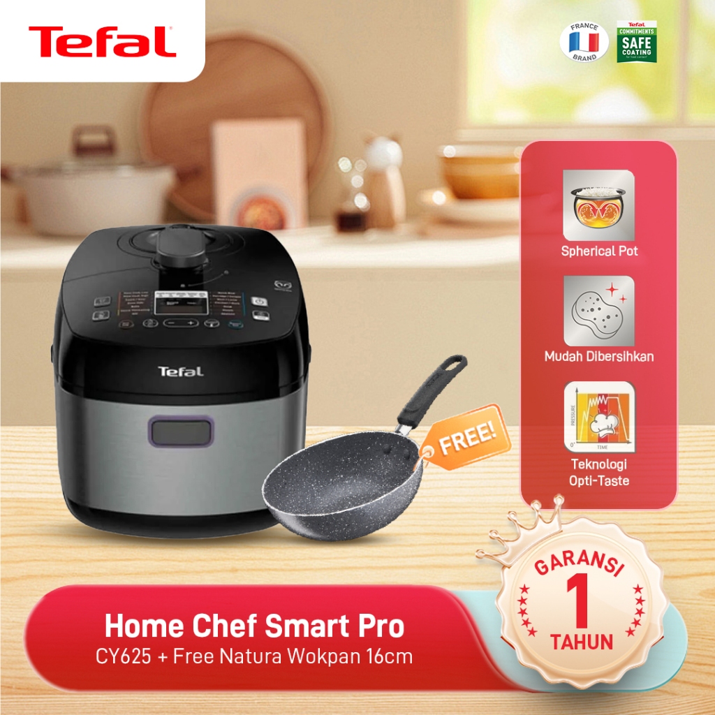 Jual Tefal EPC Home Chef Smart Pro CY625 - Pressure Slow Cooker ...