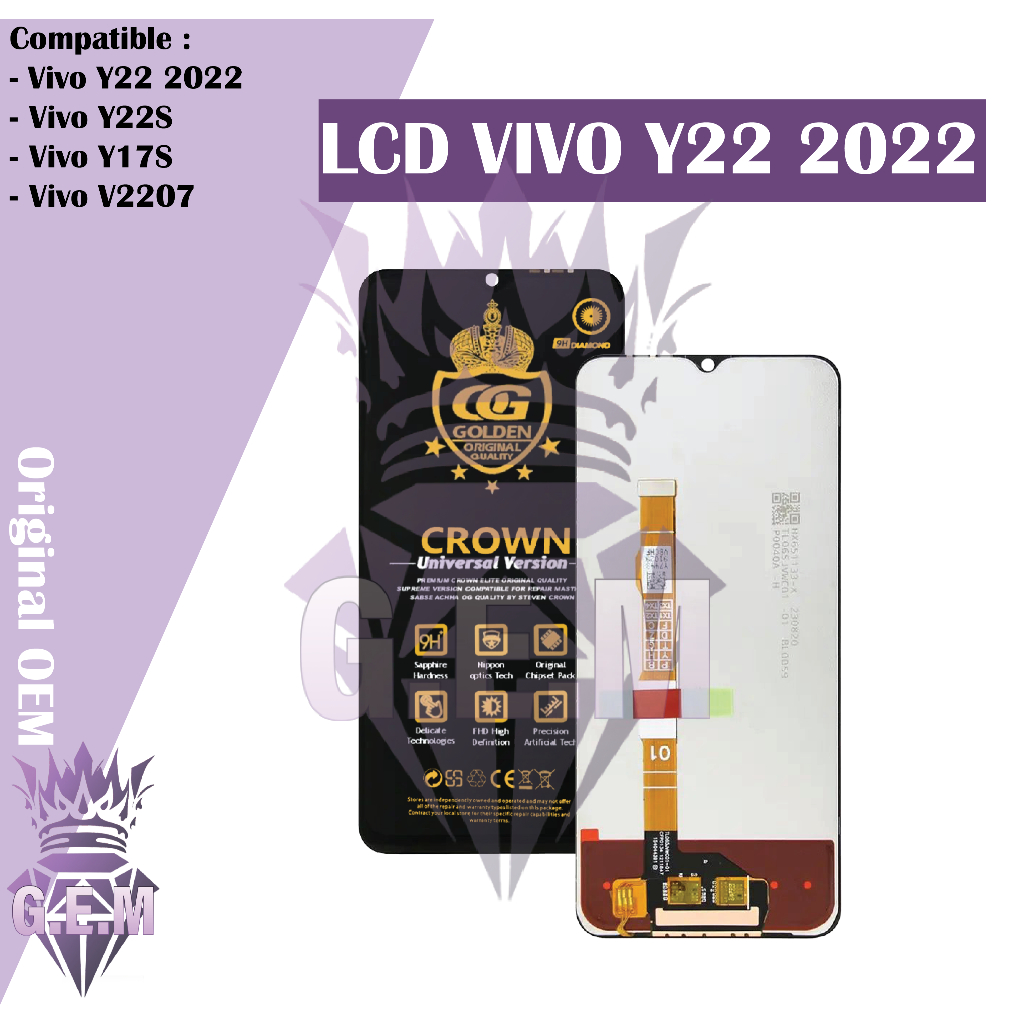 Jual LCD TOUCHSCREEN VIVO Y22 2022 V2207 / Y22S / Y17S LCD TS FULLSET ...