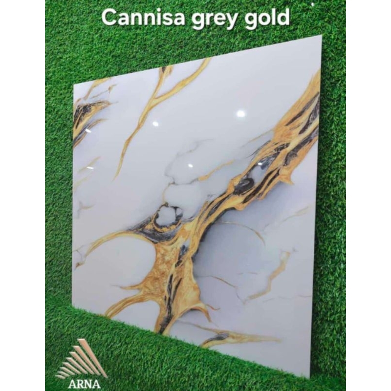Jual granit lantai 60x60 carnisa grey gold | Shopee Indonesia