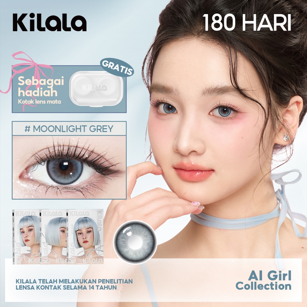 Jual Kilala #Moonlight Grey Lensa Kontak Mata Warna, Lensa Kontak Minus ...