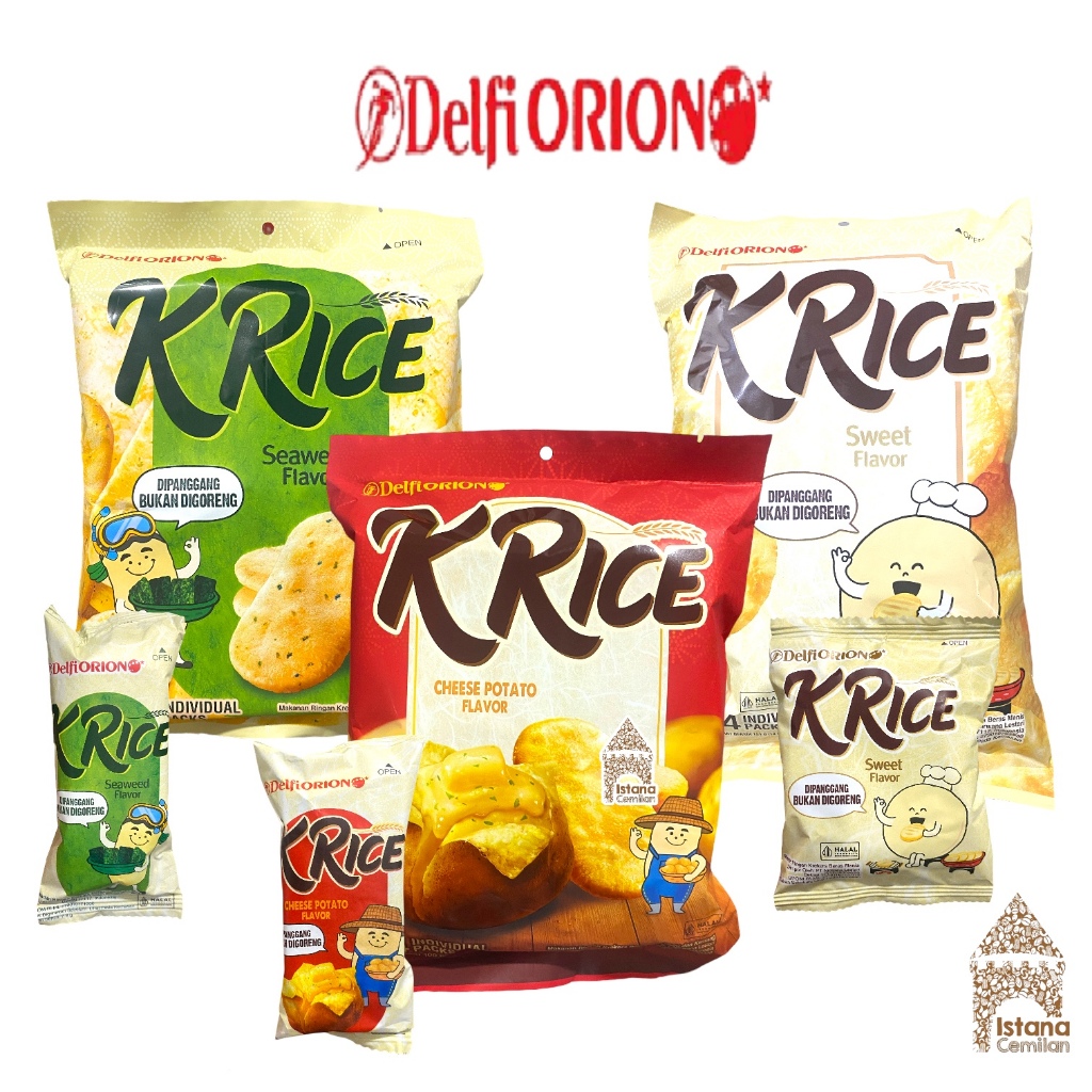 Jual Krice Delfi Orion Krekers Beras Sweet / Seaweed / Cheese PACK (isi ...