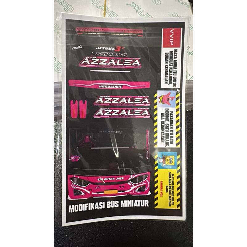 Jual stiker miniatur bus Azzalea | Shopee Indonesia