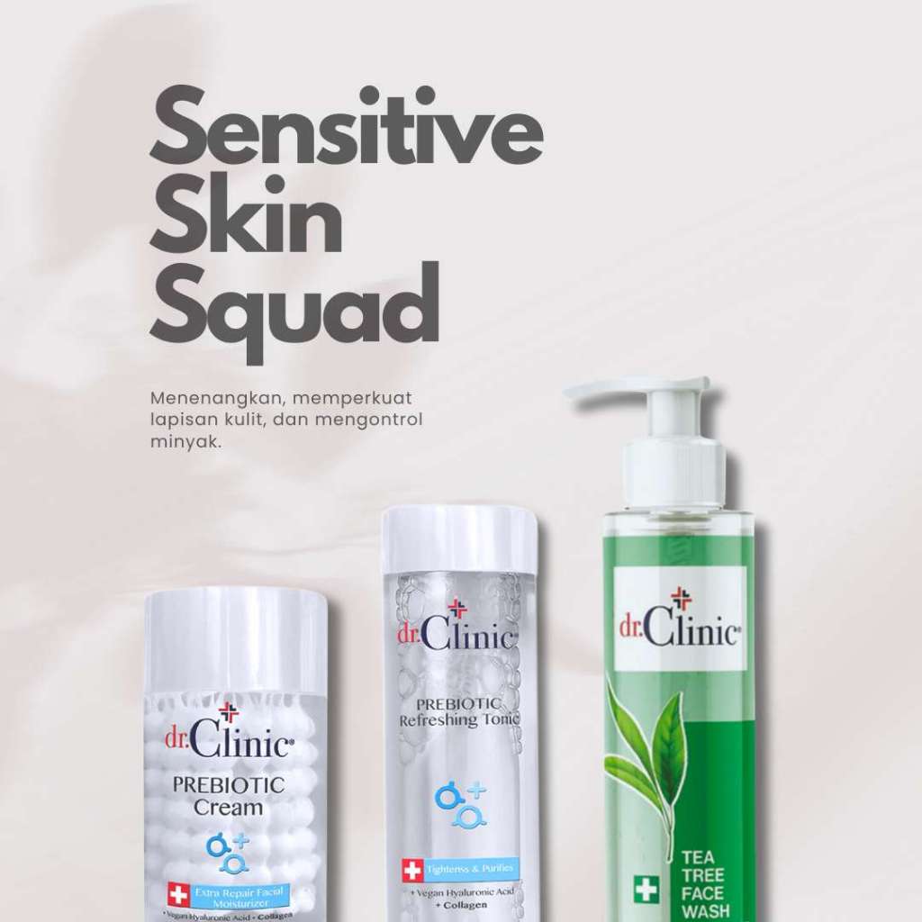 Jual dr.Clinic Sensitive Skin Squad (Paket Prebiotic Tonic + Cream ...