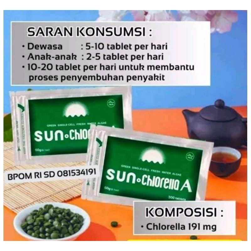 Jual CNI SUN CHLORELLA 150 TABLET UNTUK GENERASI SEL DAN MEMBUANG RACUN ...